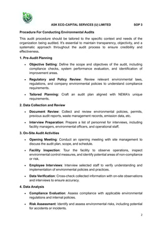 ENVIRONMENTAL COMPLIANCE AUDITS TAILORED FOR UGANDA: NAVIGATING ...