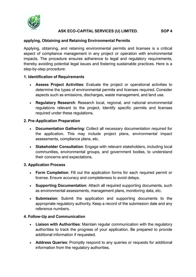 A PRACTICAL GUIDE TO ENVIRONMENTAL PERMITS AND LICENSES: NAVIGATING ...