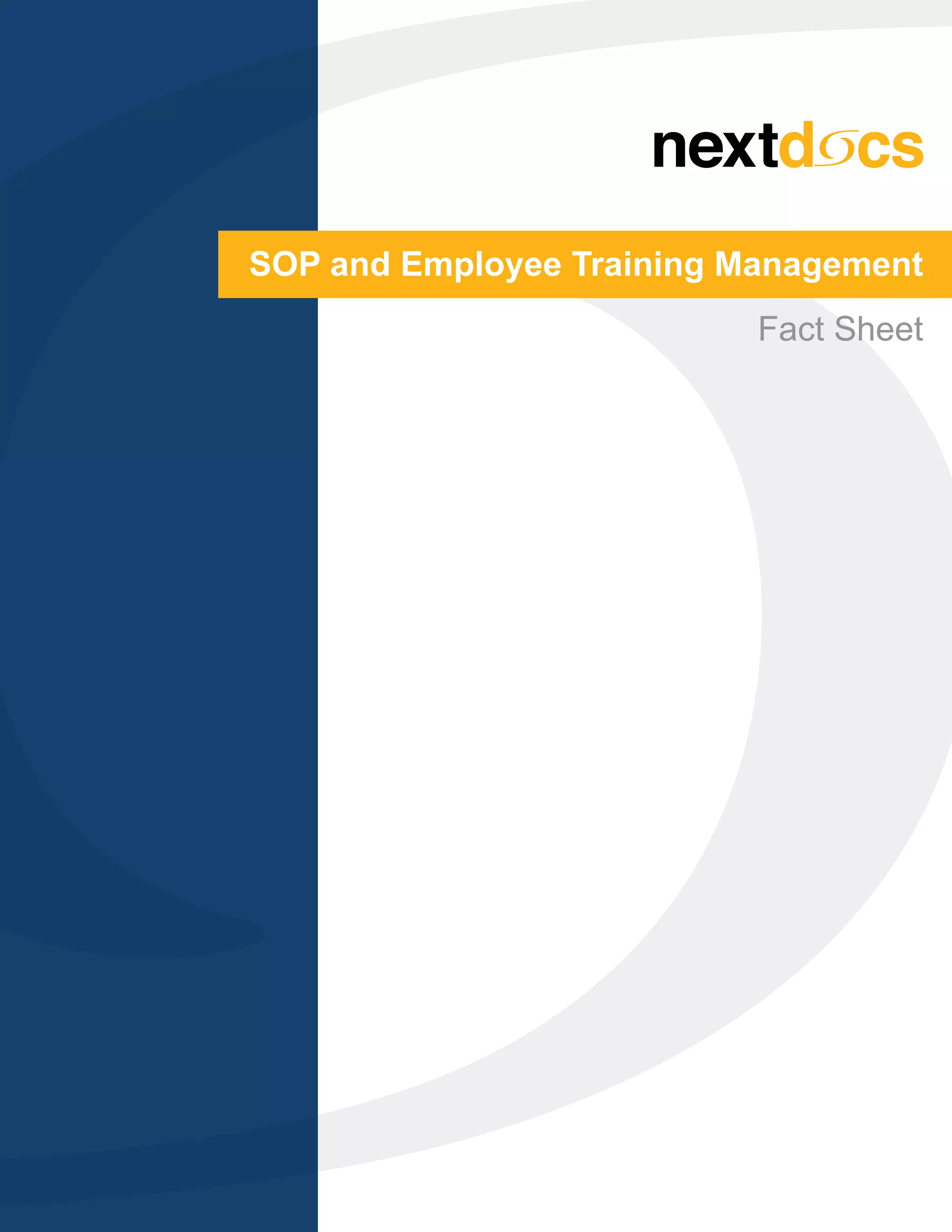 SOP Management Factsheet | PDF