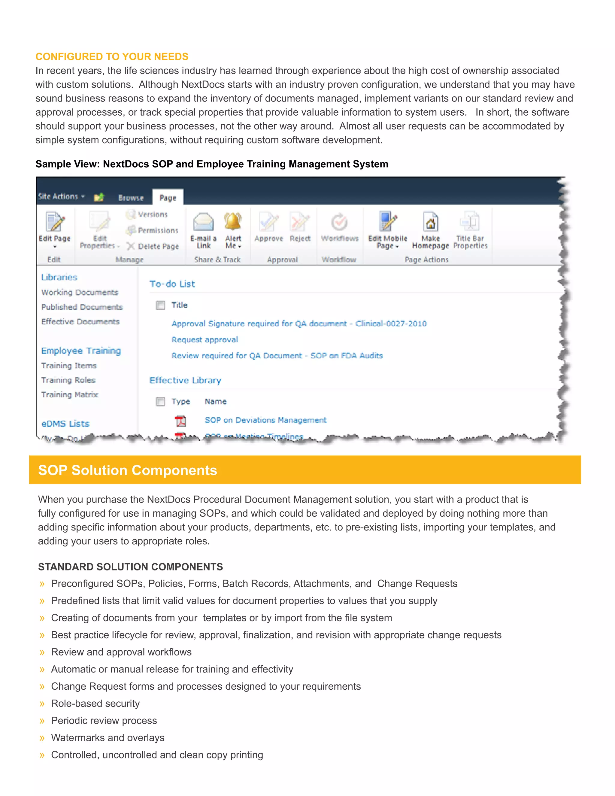 SOP Management Factsheet | PDF