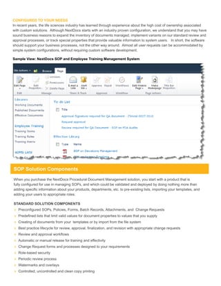 SOP Management Factsheet | PDF