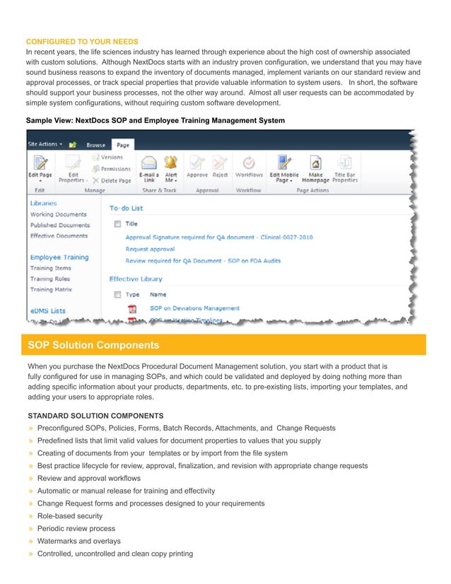SOP Management Factsheet | PDF