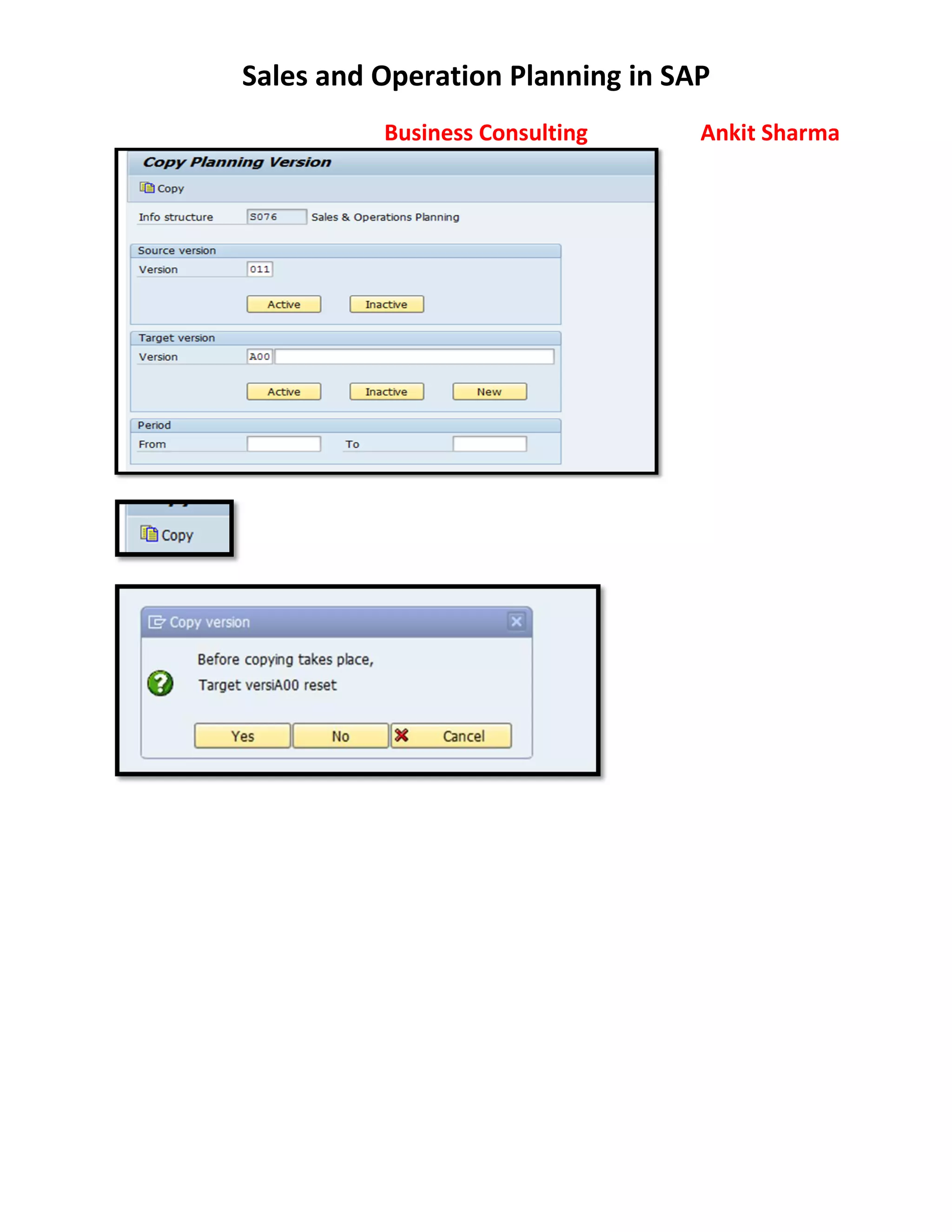 Sales and Operation Planning in SAP | PDF