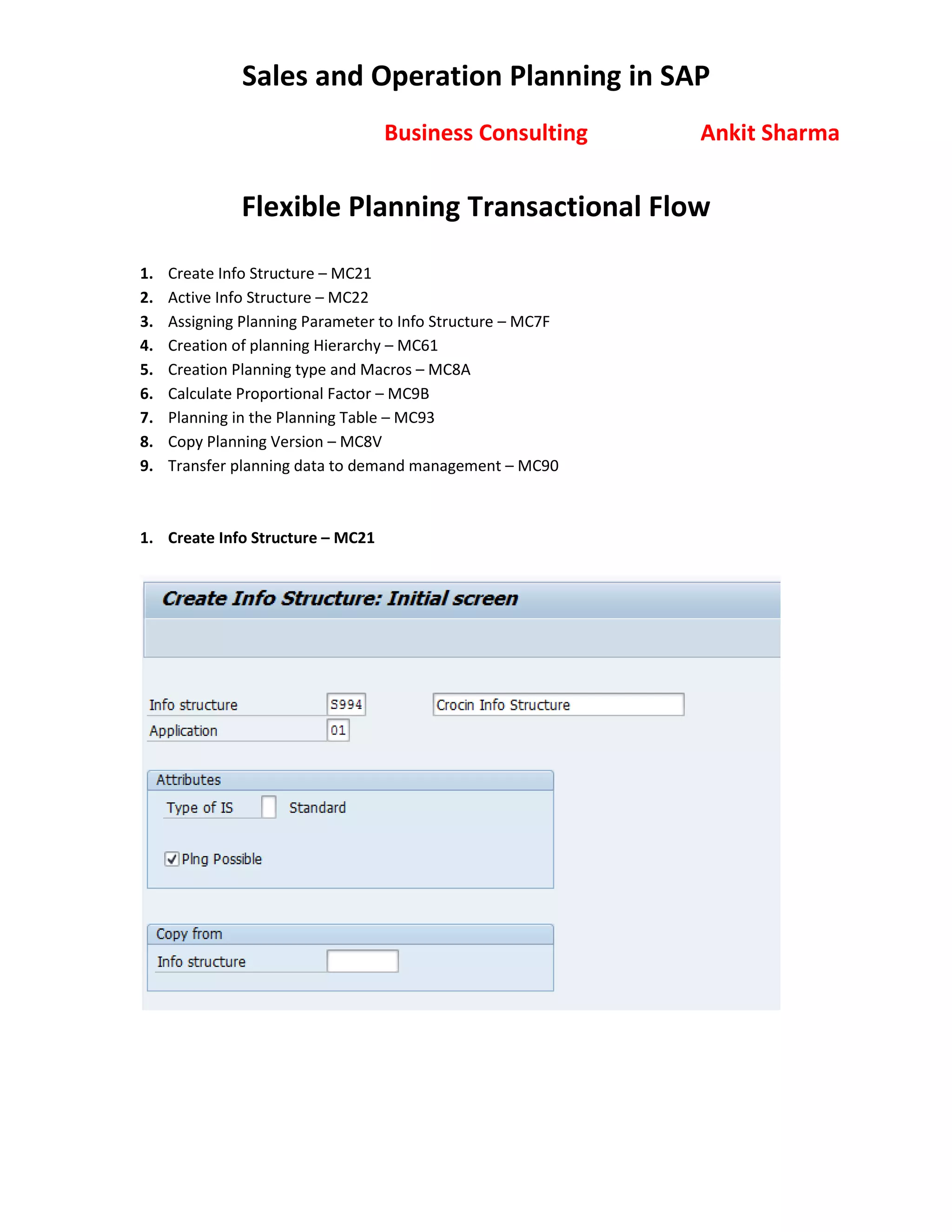 Sales and Operation Planning in SAP | PDF