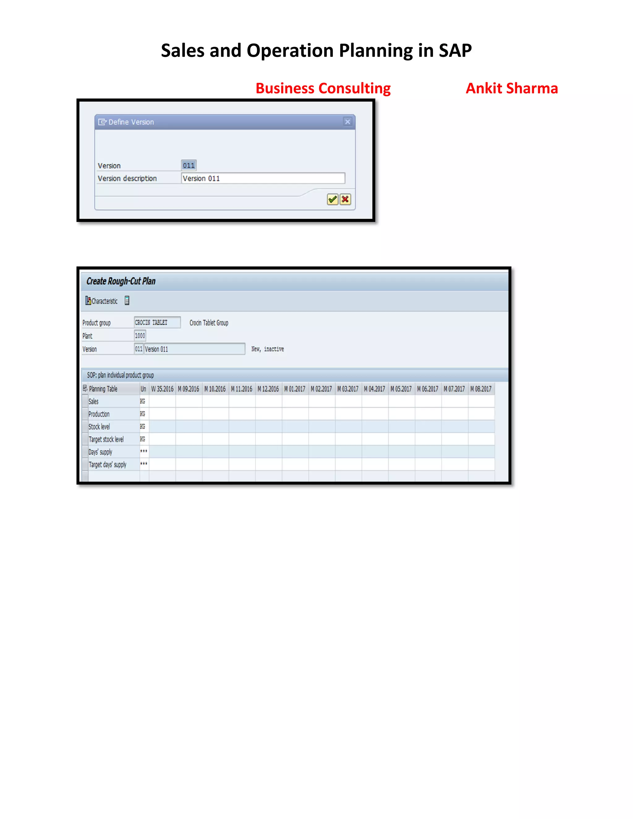 Sales and Operation Planning in SAP | PDF | Sales | Business