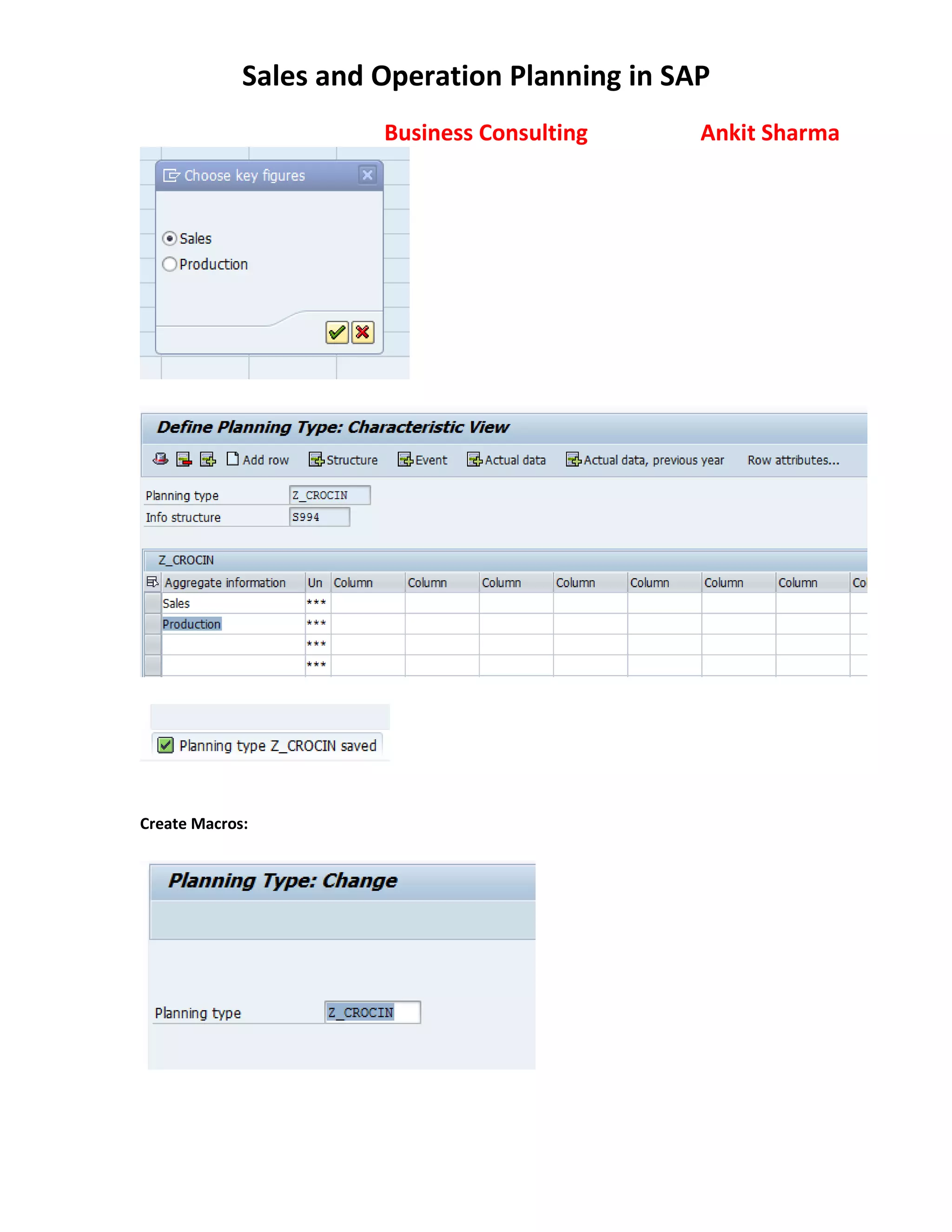 Sales and Operation Planning in SAP | PDF
