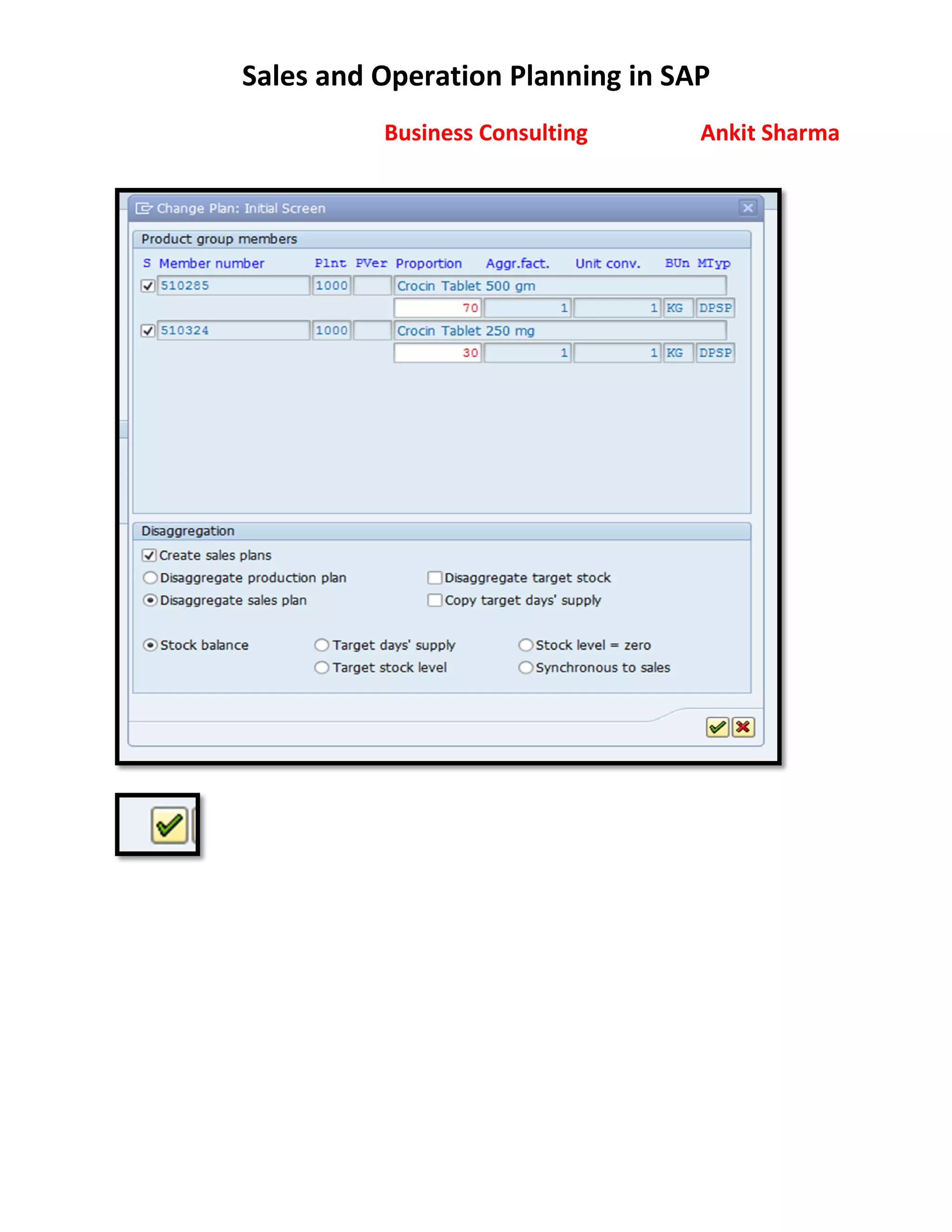 Sales and Operation Planning in SAP | PDF