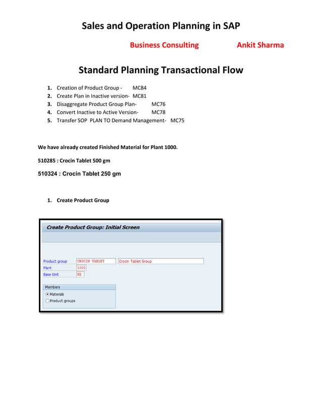 Sales and Operation Planning in SAP | PDF | Sales | Business