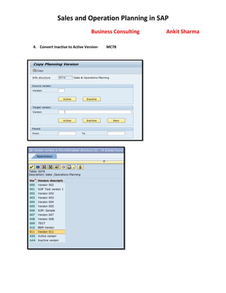 Sales and Operation Planning in SAP | PDF