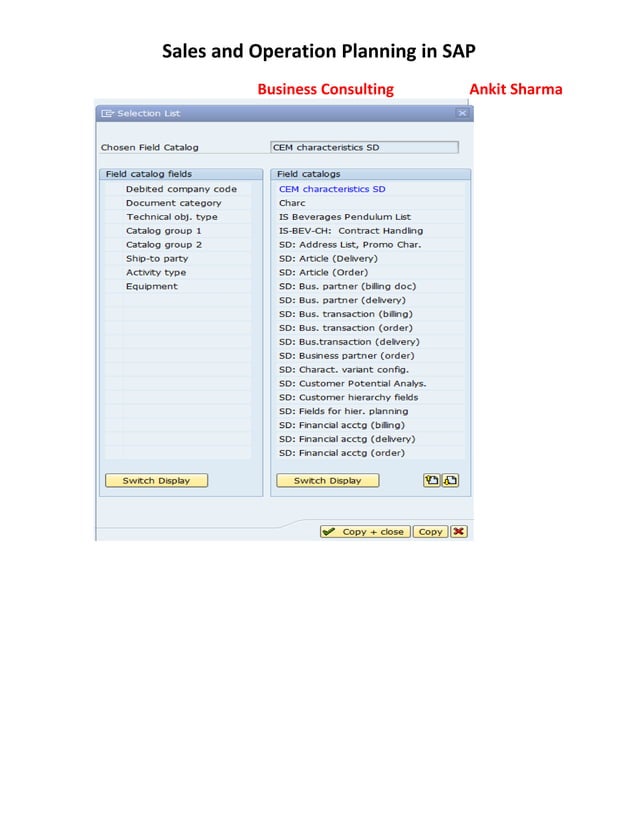 Sales and Operation Planning in SAP | PDF | Sales | Business
