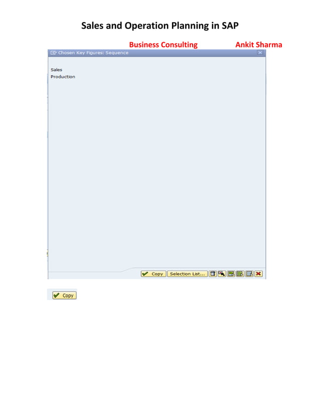 Sales and Operation Planning in SAP | PDF | Sales | Business