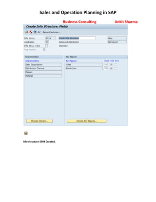 Sales and Operation Planning in SAP | PDF