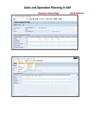 Sales and Operation Planning in SAP | PDF