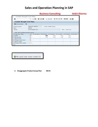 Sales and Operation Planning in SAP | PDF