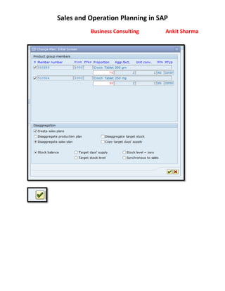 Sales and Operation Planning in SAP | PDF