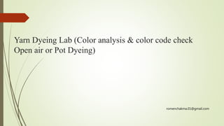 Handloom Development SOP for Woven Fabric | PPTX