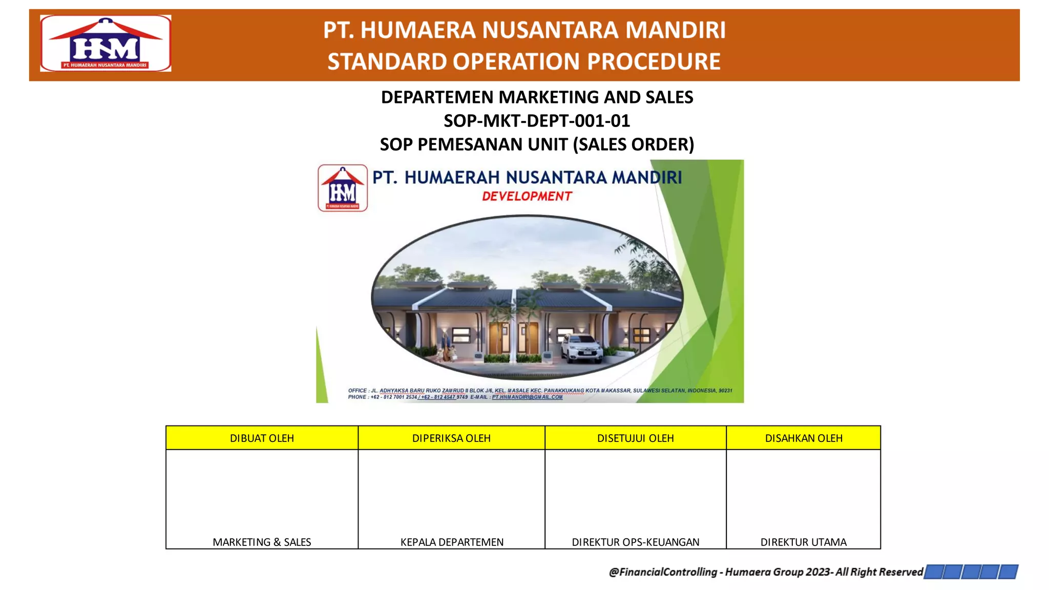 SOP - MKT-DEPT-001-01. Rev.00 SOP PEMESANAN UNIT (SALES ORDER).pdf