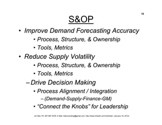 S&OP Overview - Implementation Approach - Biel- 01-18-12 | PDF
