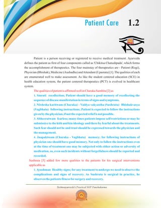 Sop panchakarma sample2 | PDF