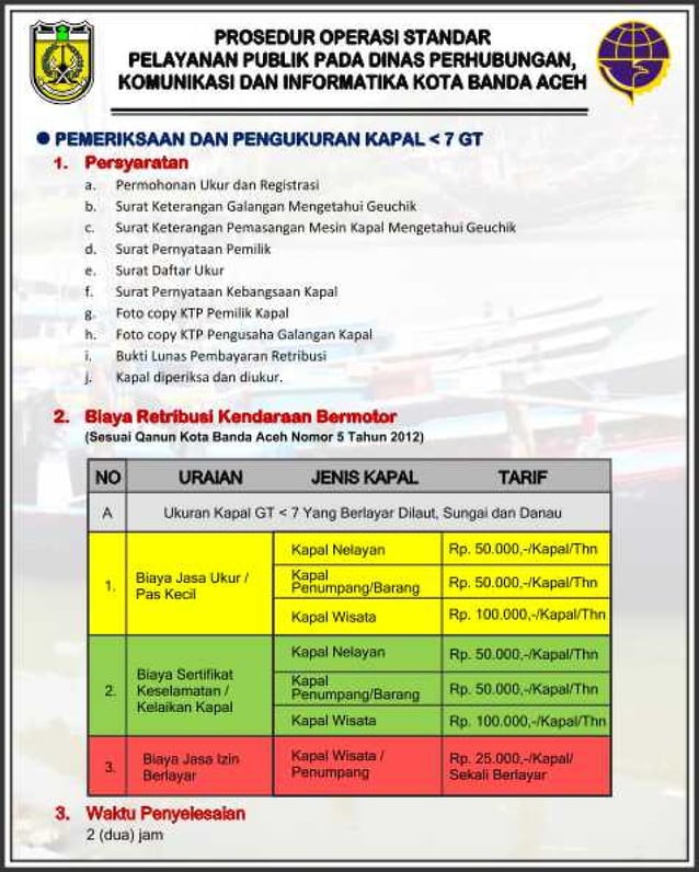 Sop pemeriksaan-kapal-7 gt | PDF