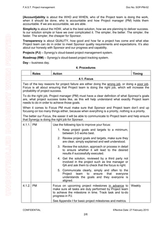 SOP PM-02 FAST project management v1-signed | PDF