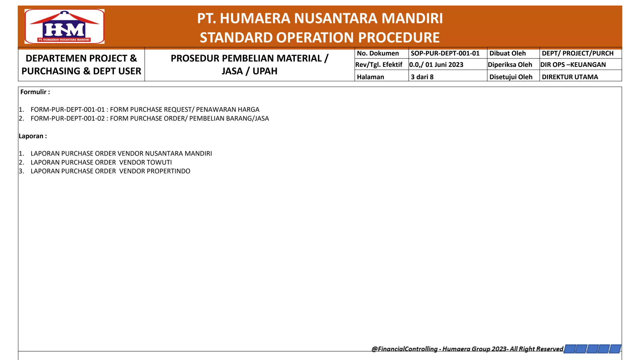SOP - PUR-DEPT-001-01. Rev.01. SOP PEMBELIAN BARANG MATERIALJASA.pdf