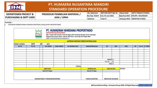 SOP - PUR-DEPT-001-01. Rev.01. SOP PEMBELIAN BARANG MATERIALJASA.pdf ...