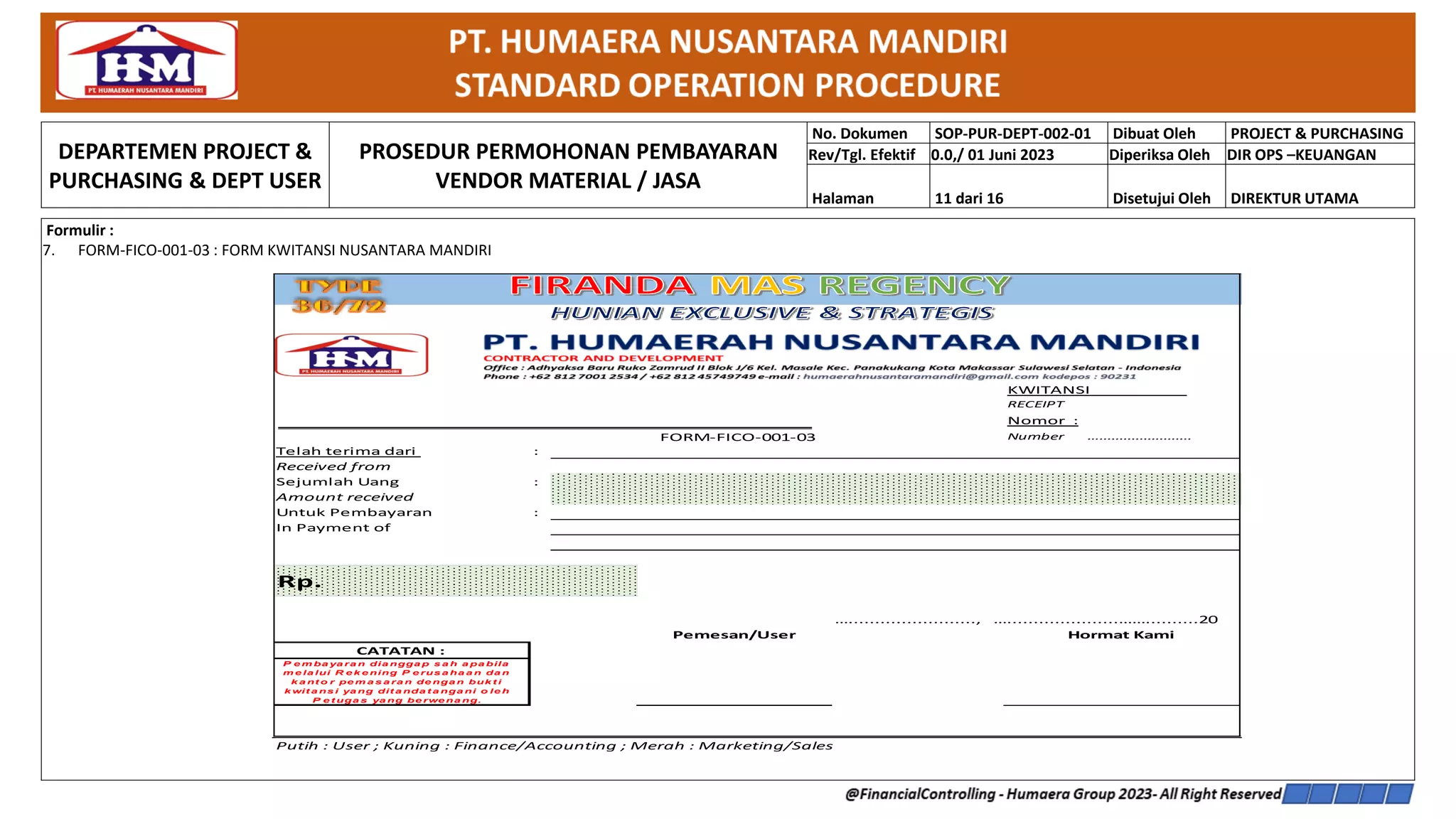 SOP - PUR-DEPT-002-01. Rev.01 SOP PERMOHONAN PEMBAYARAN VENDOR.pdf