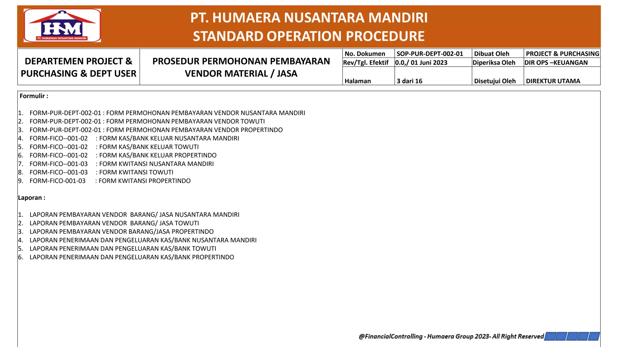 SOP - PUR-DEPT-002-01. Rev.01 SOP PERMOHONAN PEMBAYARAN VENDOR.pdf