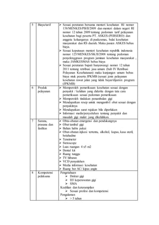 Makalah SOP/ Protap Pelayanan di Puskesmas / RS | DOCX