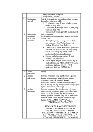 Makalah SOP/ Protap Pelayanan di Puskesmas / RS | DOCX
