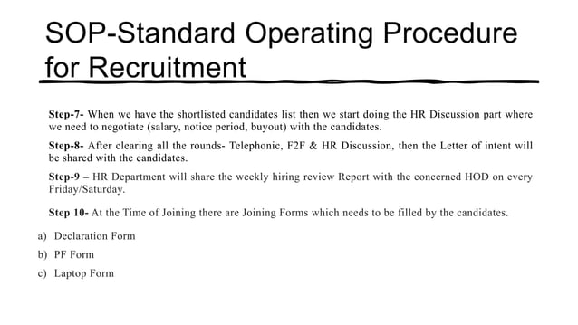 SOP-Recruitment Process- komal.pptx | Human Resources | Business