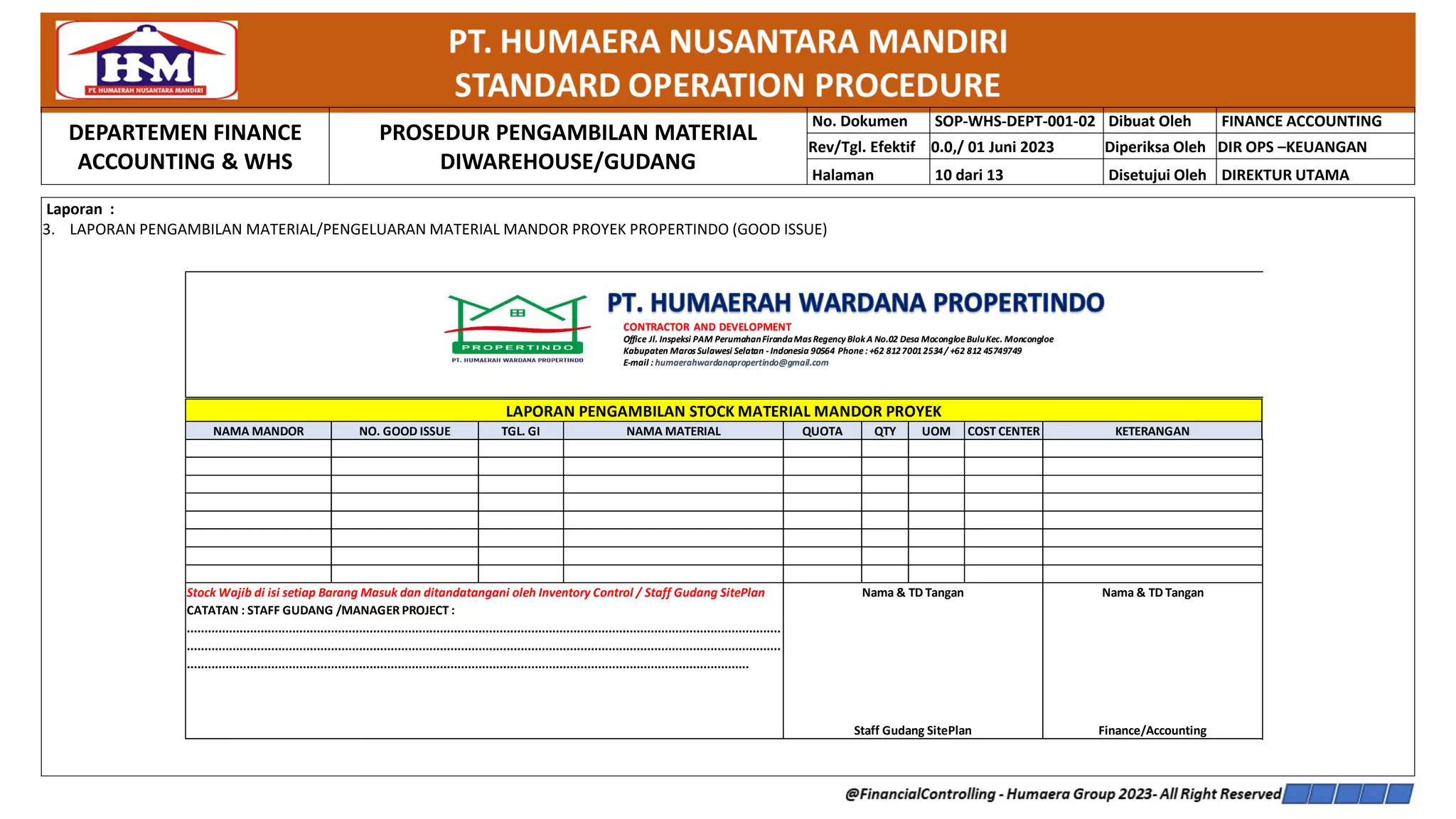 SOP - WHS-DEPT-001-02. Rev.00. SOP PENGAMBILAN MATERIAL DIWAREHOUSE.pdf