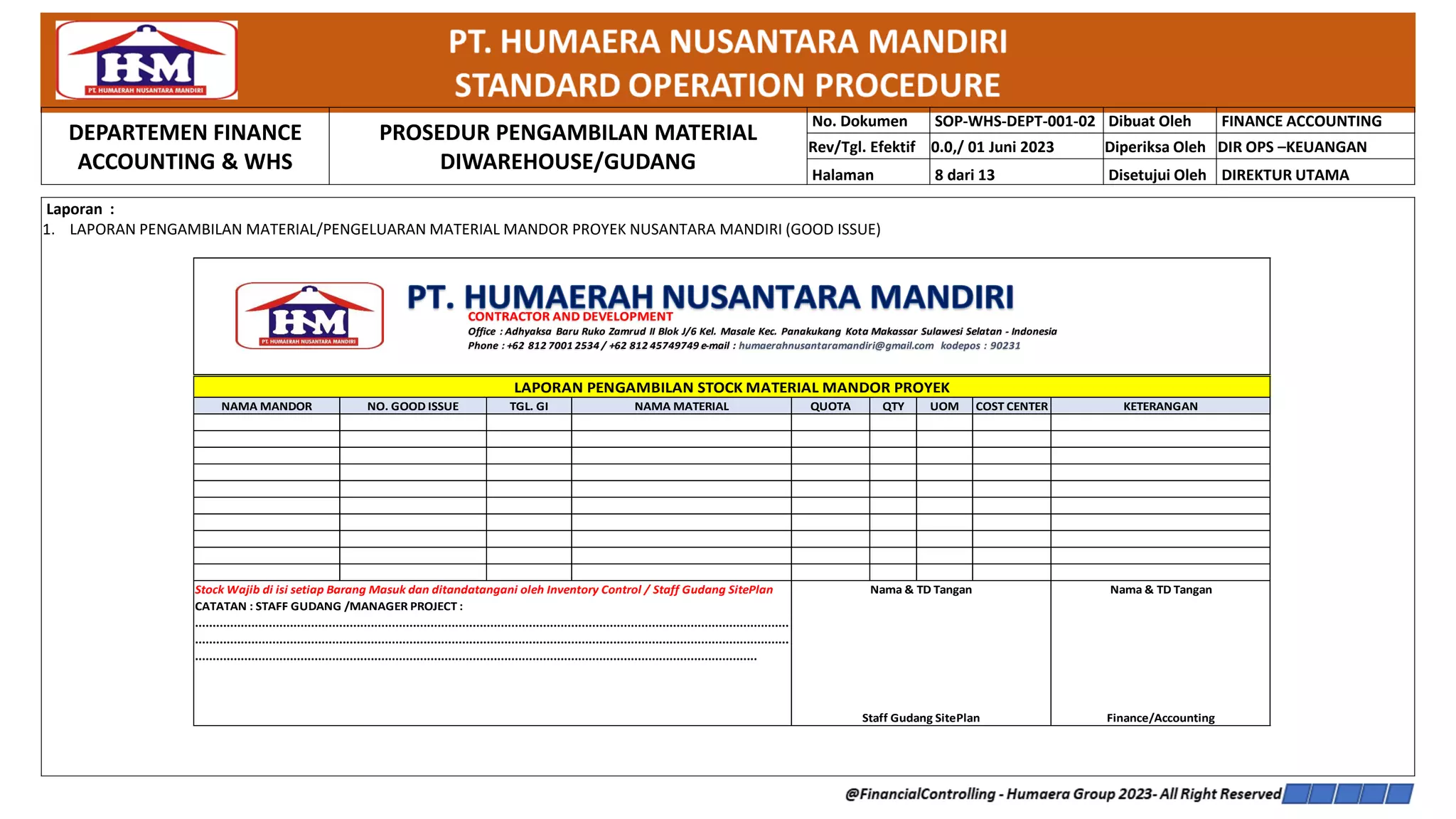 SOP - WHS-DEPT-001-02. Rev.00. SOP PENGAMBILAN MATERIAL DIWAREHOUSE.pdf