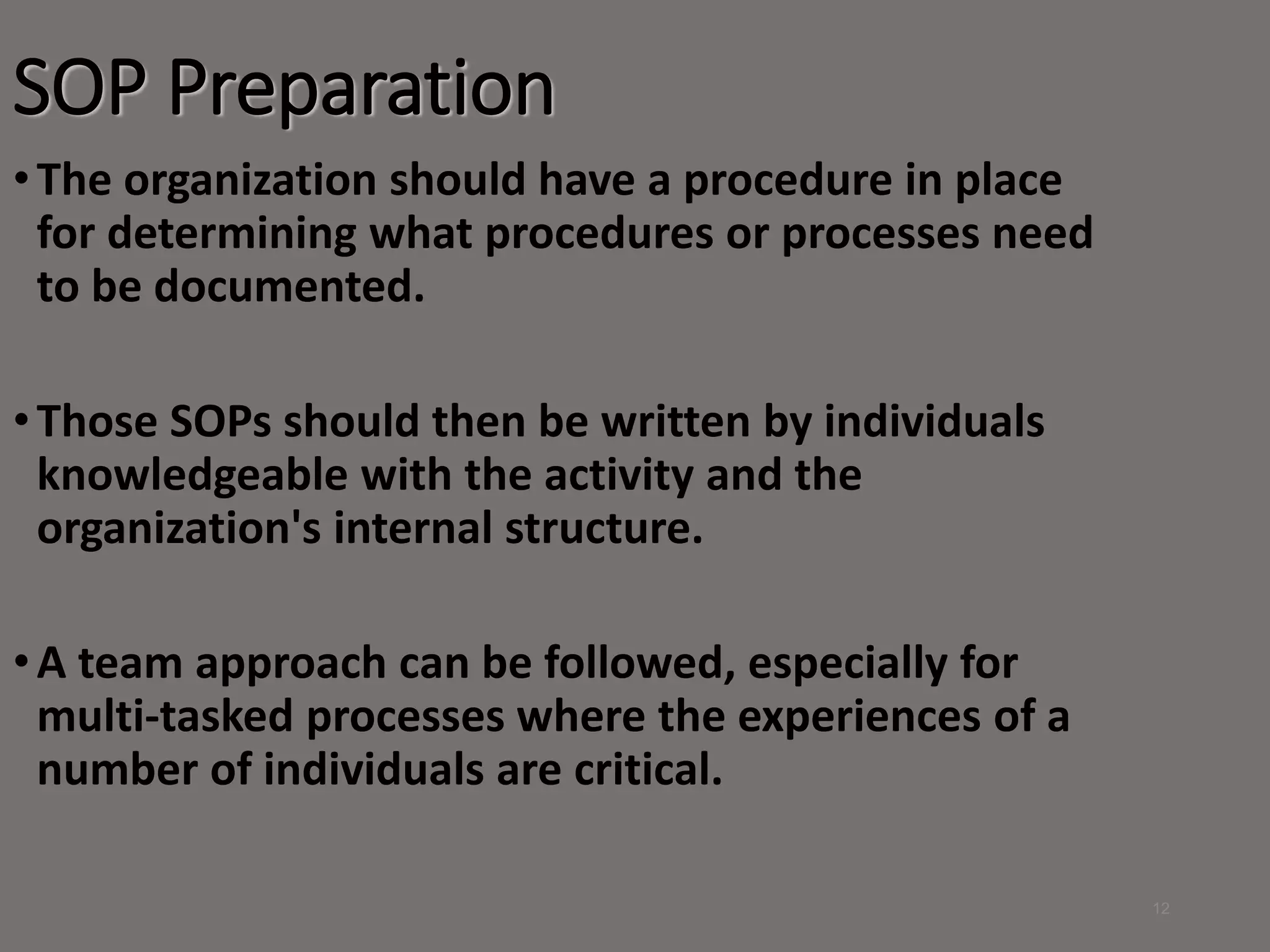 Standard operating procedure ( SOP) | PPTX