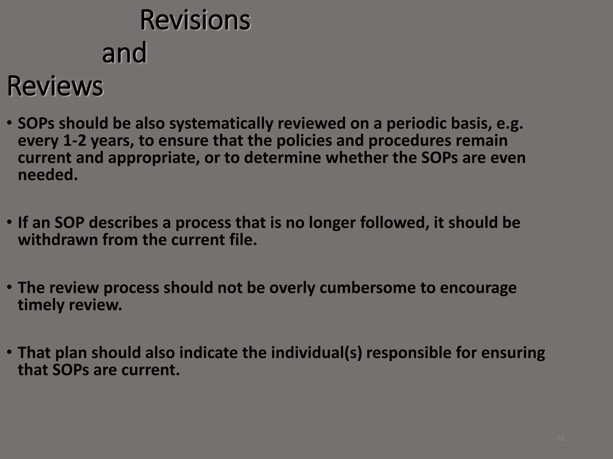 Standard operating procedure ( SOP) | PPTX