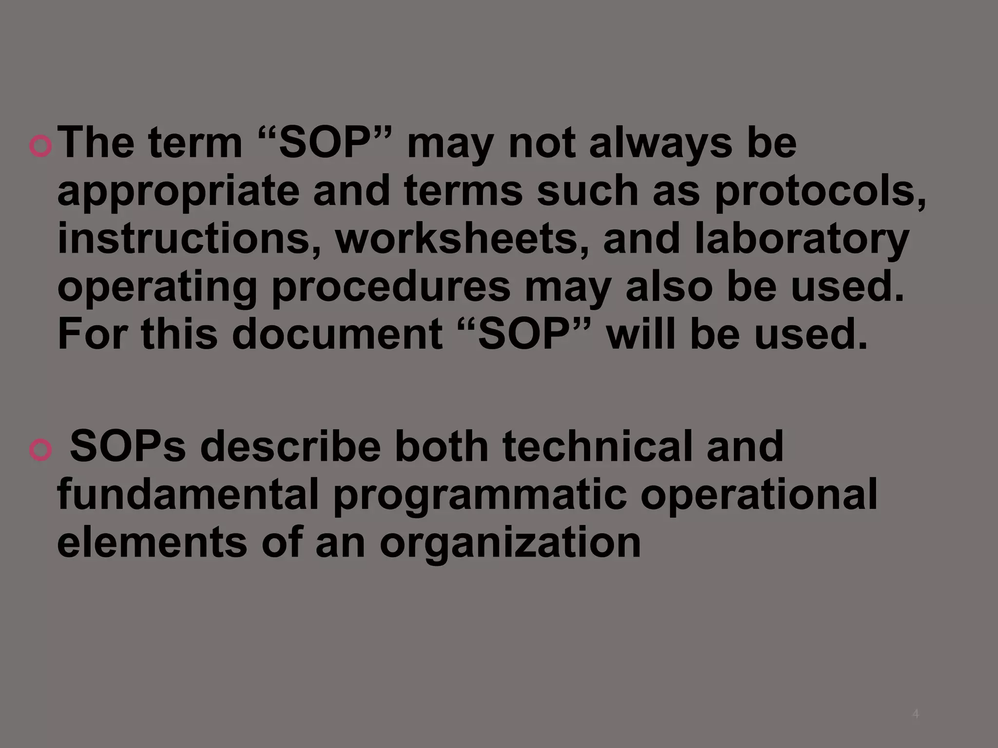 Standard operating procedure ( SOP) | PPTX