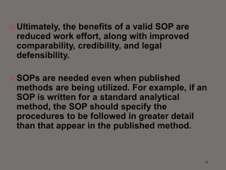 Standard operating procedure ( SOP) | PPTX