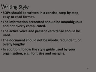 Standard operating procedure ( SOP) | PPTX