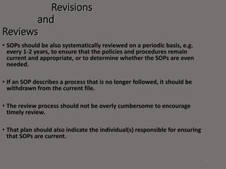 Standard operating procedure ( SOP) | PPTX