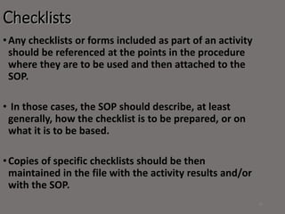 Standard operating procedure ( SOP) | PPTX