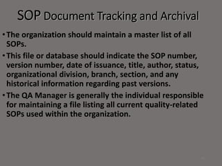 Standard operating procedure ( SOP) | PPTX