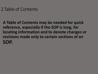 Standard operating procedure ( SOP) | PPTX