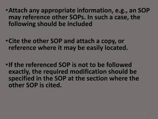 Standard operating procedure ( SOP) | PPTX