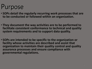 Standard operating procedure ( SOP) | PPTX