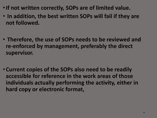 Standard operating procedure ( SOP) | PPTX