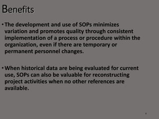 Standard operating procedure ( SOP) | PPTX