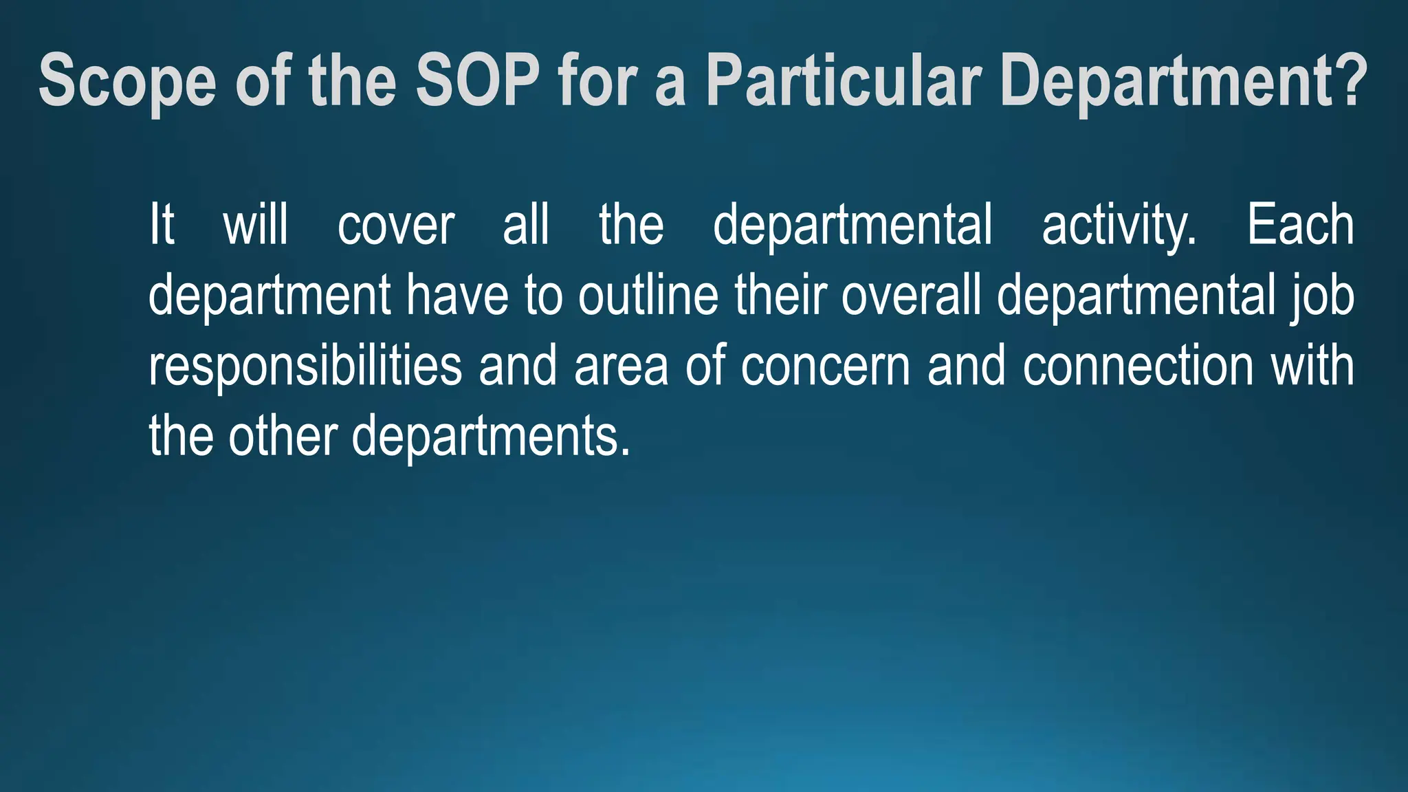 Standard Operating Procedure (SOP) | PPT