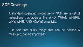 Standard Operating Procedure (SOP) | PPT