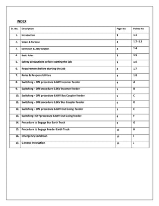 Sop 6.6 kv switchboard edited | DOCX